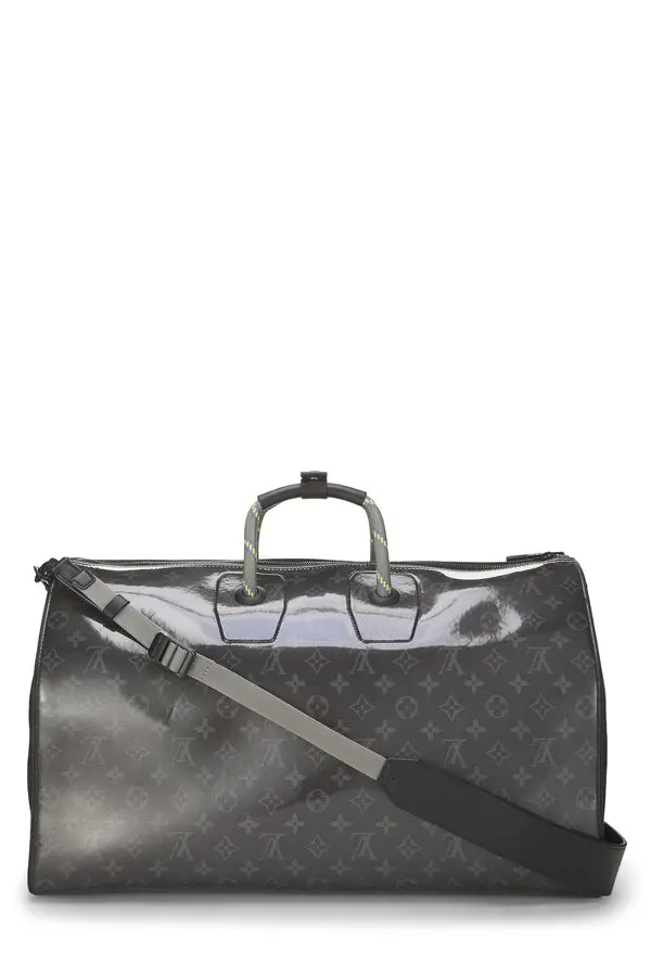 LOUIS VUITTON Monogram Eclipse Glaze Keepall Bandouliere 50