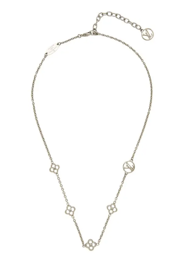 LOUIS VUITTON Flower Full Necklace - Silver
