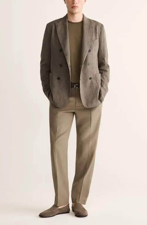 Mango Slim Fit Linen Blend Suit Jacket