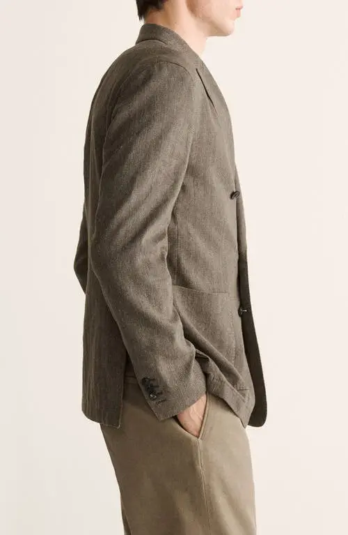 Mango Slim Fit Linen Blend Suit Jacket