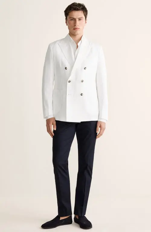 Mango Slim Fit Linen Blend Suit Jacket