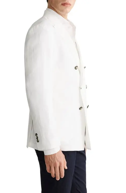 Mango Slim Fit Linen Blend Suit Jacket