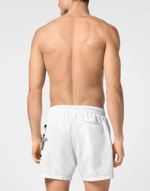 Philipp Plein Beachwear Short Trousers Dragon