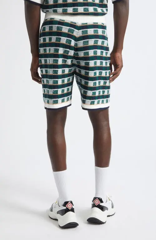 Casablanca Mosaic Check Jacquard Shorts