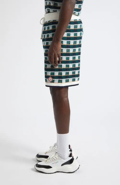 Casablanca Mosaic Check Jacquard Shorts