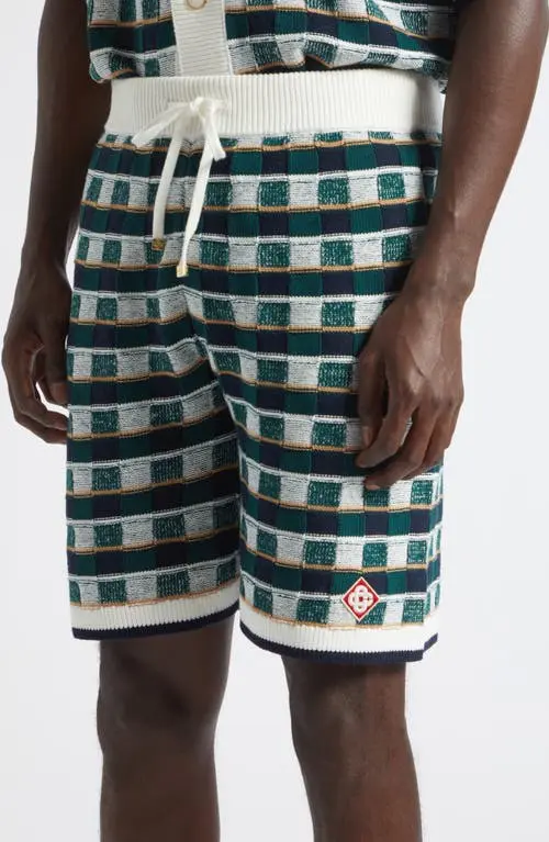 Casablanca Mosaic Check Jacquard Shorts