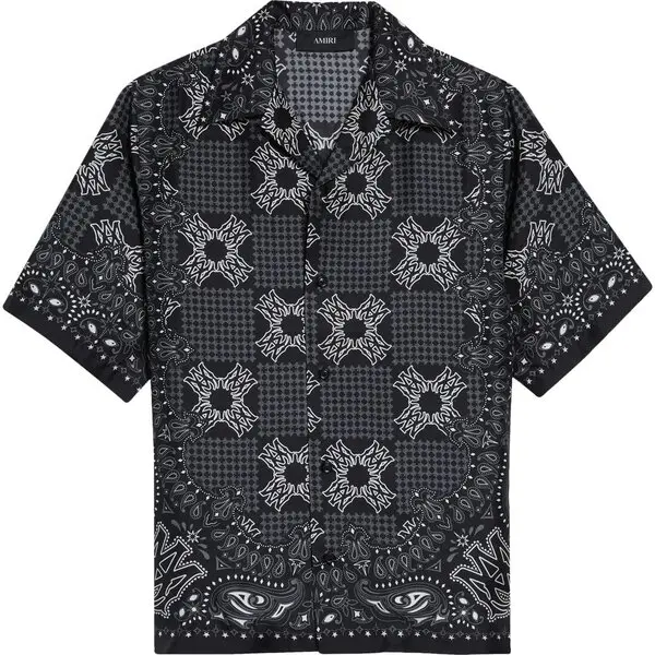 Amiri Ma Check Silk Camp Shirt