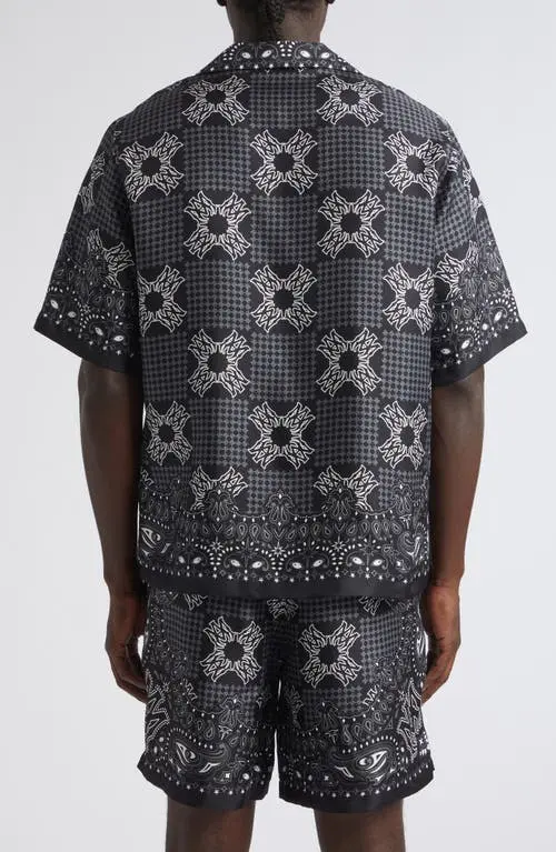 Amiri Ma Check Silk Camp Shirt