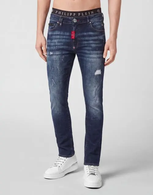 Philipp Plein Slim Fit Jeans Basic - Blue Storm