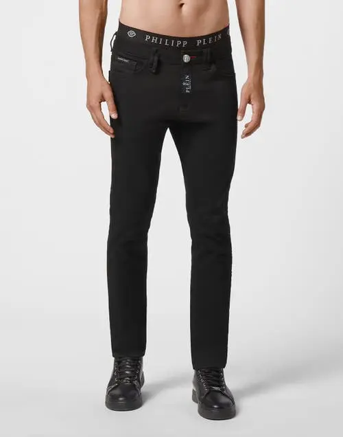 Philipp Plein Slim Fit Jeans With Embellished Pocket - Summernight