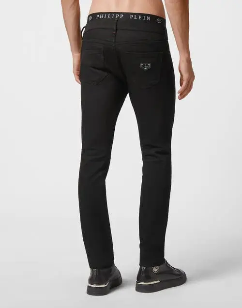 Philipp Plein Slim Fit Jeans With Embellished Pocket - Summernight