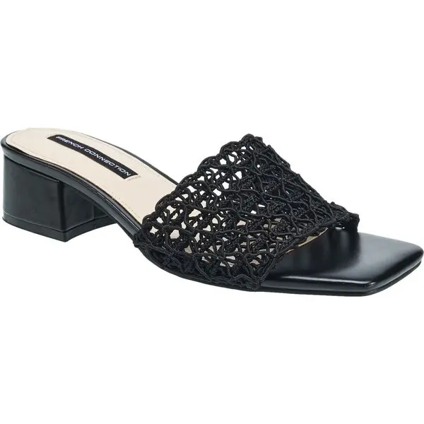 French Connection Waverly Woven Mule - Black