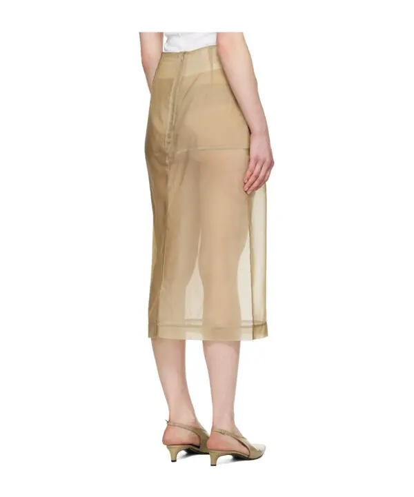 THE FRANKIE SHOP Peri Sheer Midi Skirt