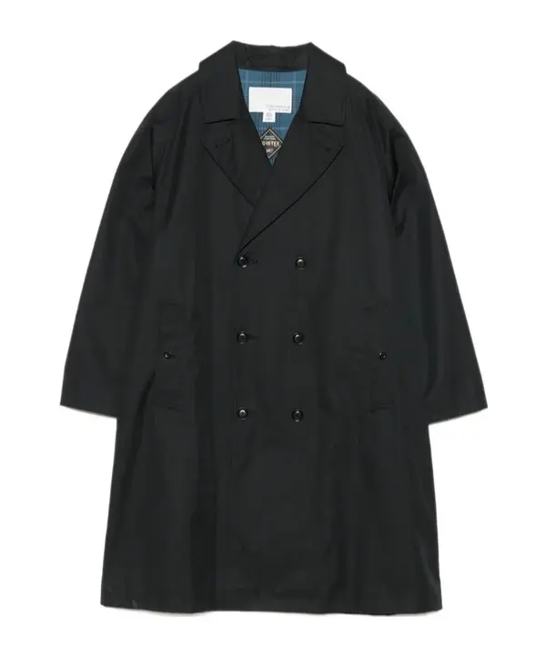 Nanamica Double-breasted Gore-tex Epe Waterproof Overcoat - Black