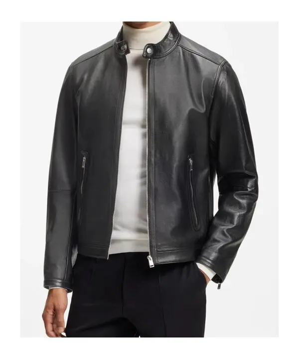 Hugo Boss Zip-up Leather Jacket