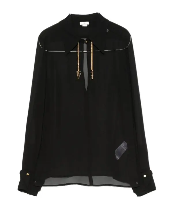 Elisabetta Franchi Long-sleeved Shirt - Black