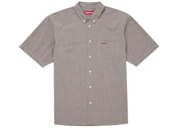 Supreme Gingham Short Sleeve Shirt - Brown