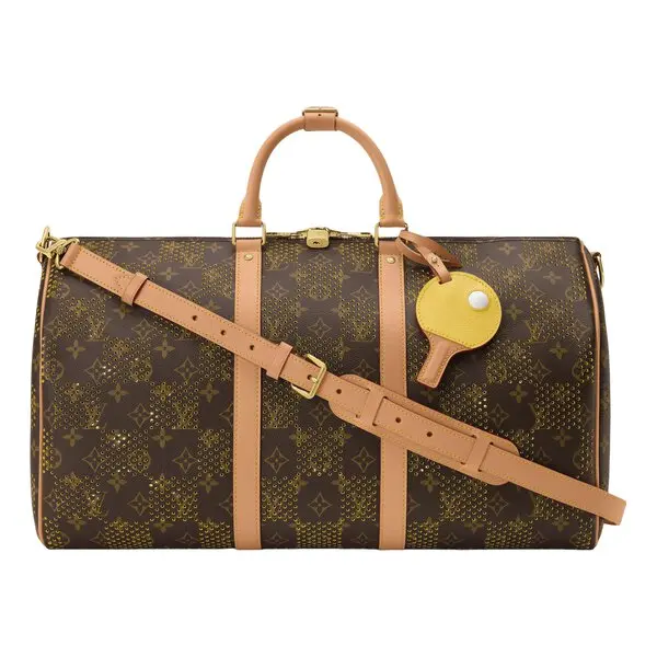 LOUIS VUITTON Keepall Bandouliere 50 Monogram Canvas Bag - Brown