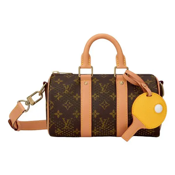 LOUIS VUITTON Keepall Bandoulière 25 Monogram Perforated Canvas Bag