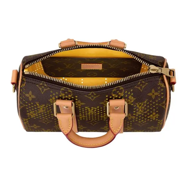 LOUIS VUITTON Keepall Bandoulière 25 Monogram Perforated Canvas Bag