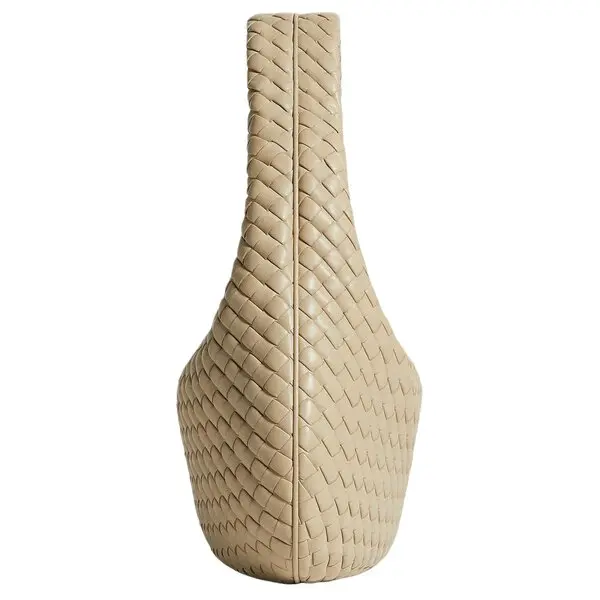 Bottega Veneta Woven Lambskin Top Handle Bag