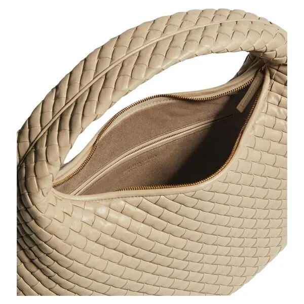 Bottega Veneta Woven Lambskin Top Handle Bag