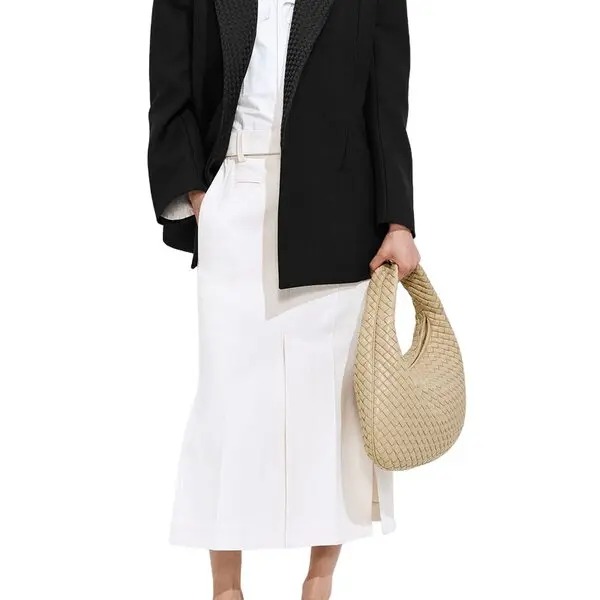 Bottega Veneta Woven Lambskin Top Handle Bag