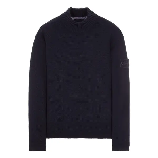 Stone Island Wool Turtleneck Sweater - Black