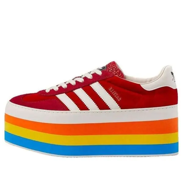 Adidas X Gucci Gazelle Platform Sneakers - Red/gum