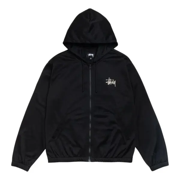 StÜssy Athletic Mesh Zip Hoodie - Black