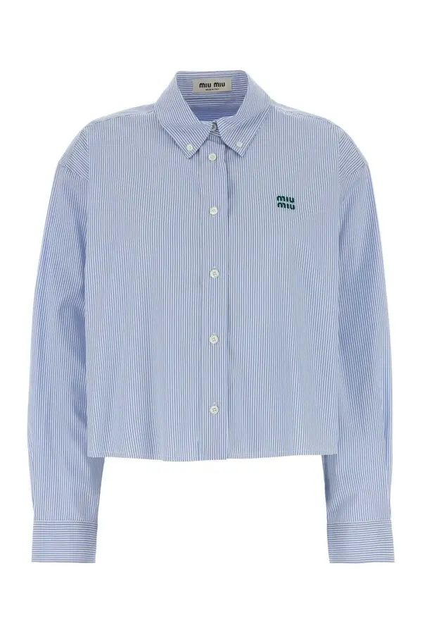 Miu Miu Embroidered Poplin Shirt