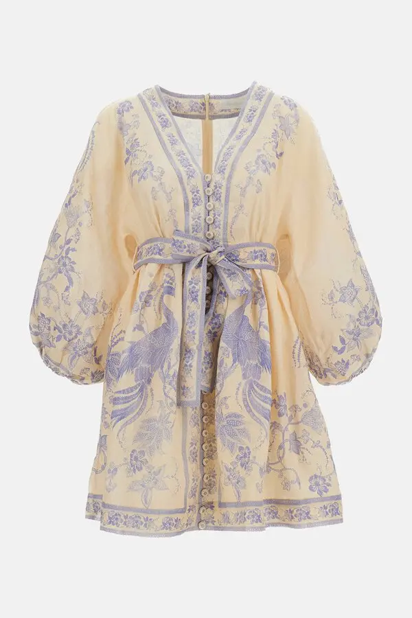 Zimmermann Indra Plunge Mini Dress