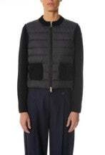 Moncler Full Zip Hooded Sweatshirt With Drawstring Hem - Multicolor