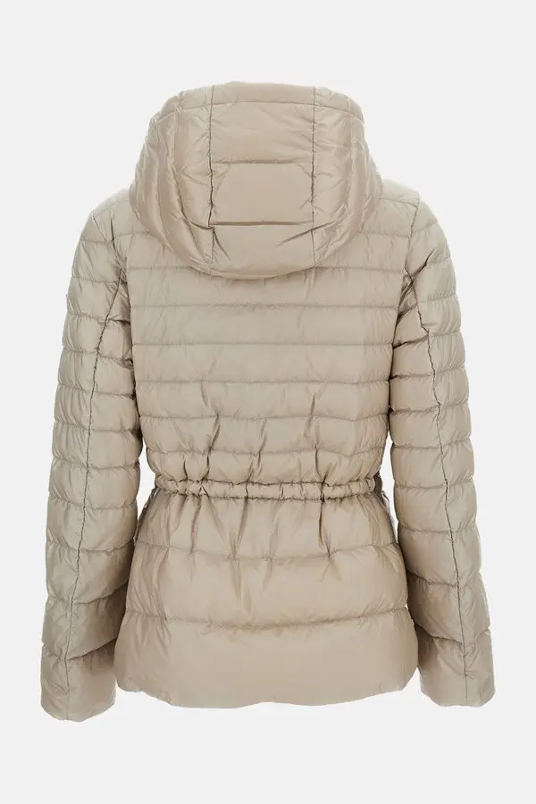 Moncler Quilted Down Jacket With Drawstring Hood - Multicolor