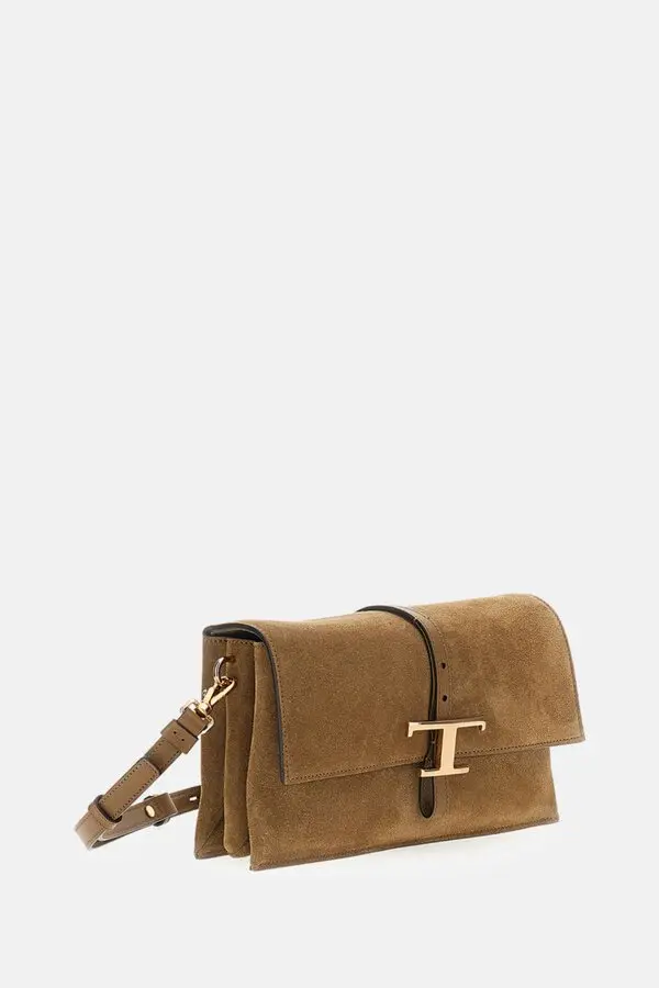 TOD'S Timeless Mini Flap Bag In Suede - Multicolor