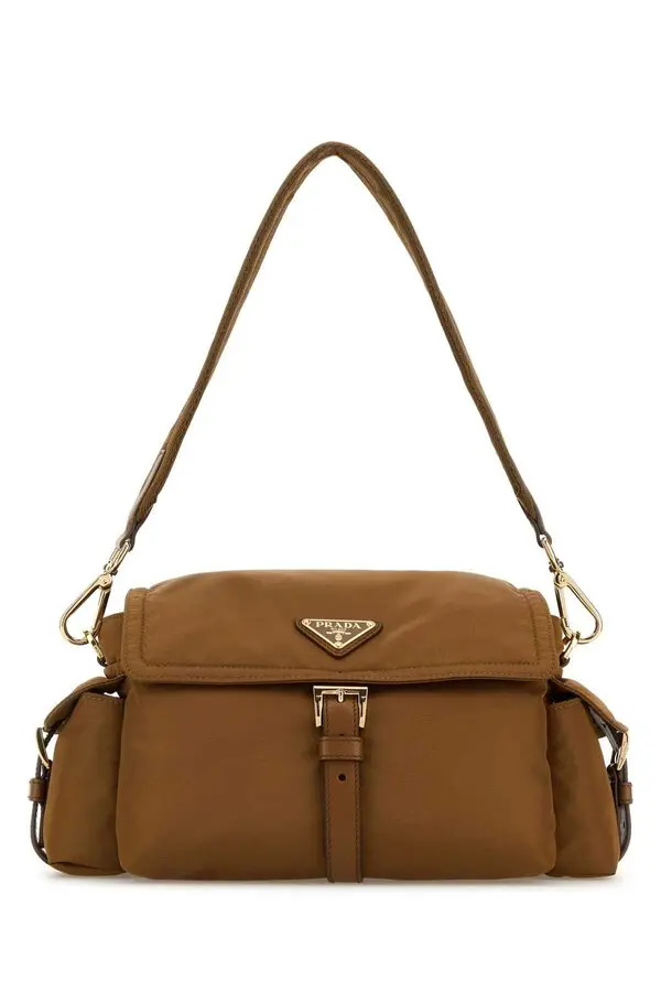 Prada Camel Re-nylon Shoulder Bag