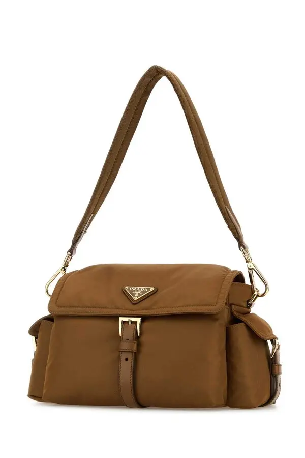 Prada Camel Re-nylon Shoulder Bag