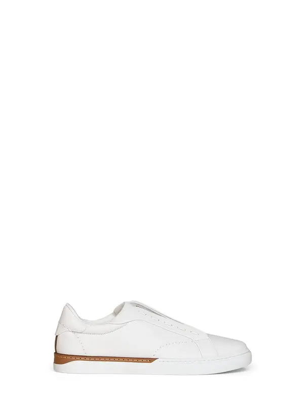 Fendi White Smooth Leather City Low-top Sneakers - Multicolor