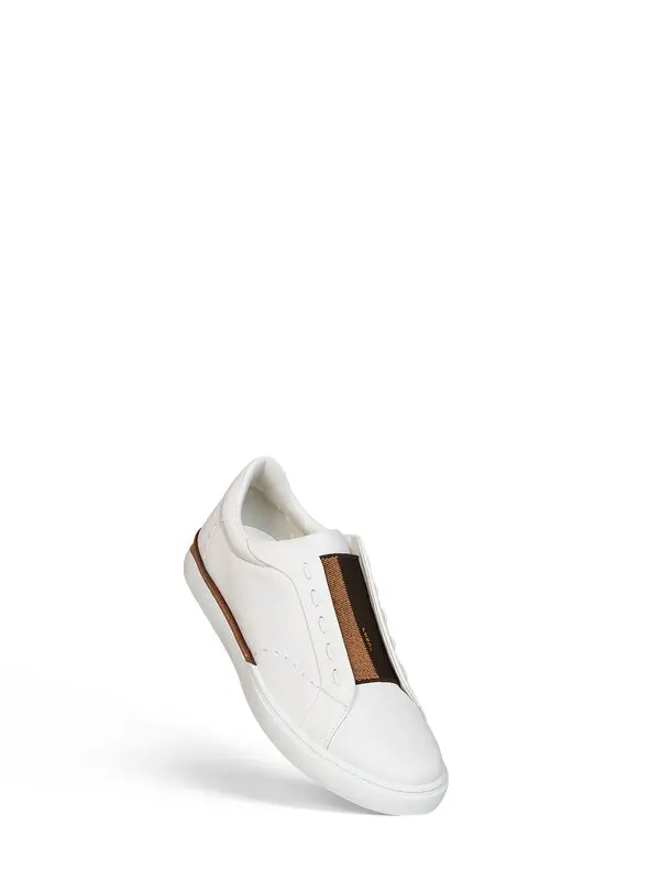 Fendi White Smooth Leather City Low-top Sneakers - Multicolor