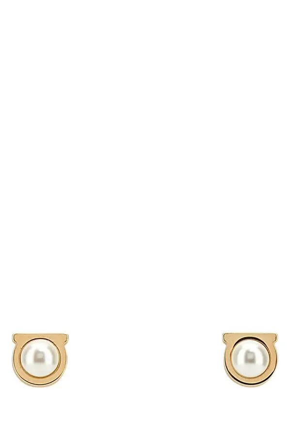 FERRAGAMO Stud Earrings With Pearl Detail - Multicolor