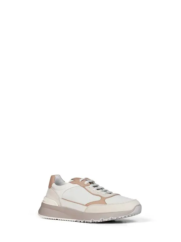 Brunello Cucinelli White Nubuck And Suede Sneakers