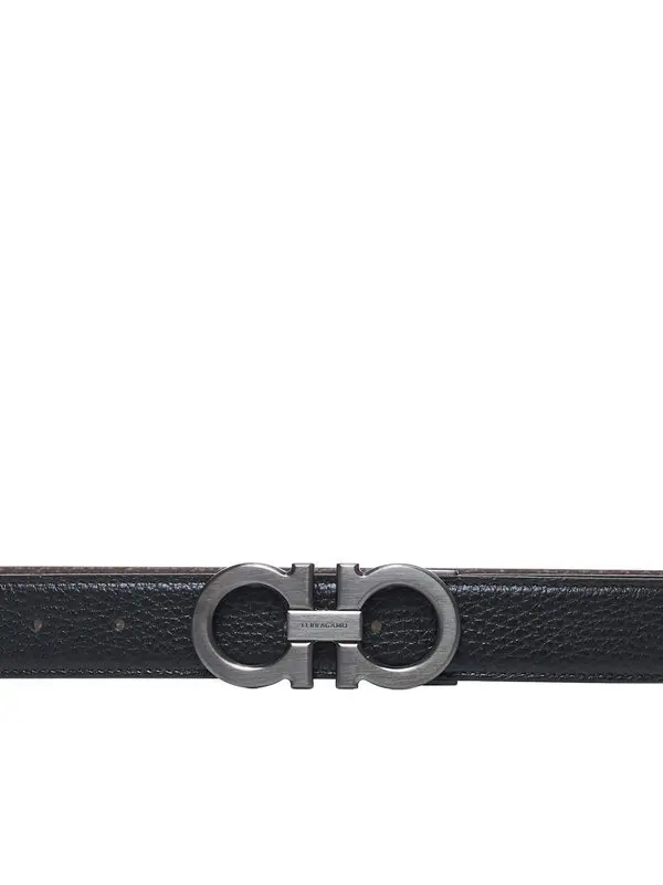 FERRAGAMO Gancini Reversible Leather Belt - Multicolor
