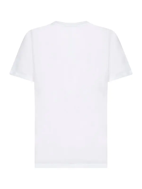 Prada Abbigliamento White Jersey Logo T-shirt