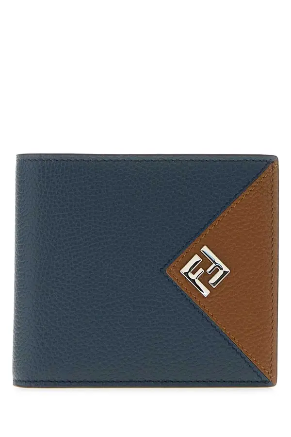 Fendi Navy Leather Lui Wallet - Blue