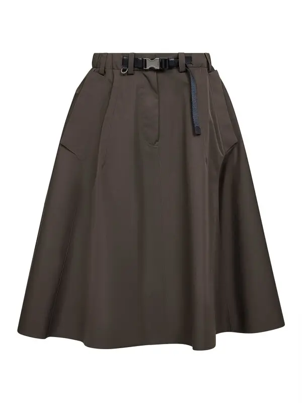 Prada Technical Canvas Circle Midi Skirt - Multicolor