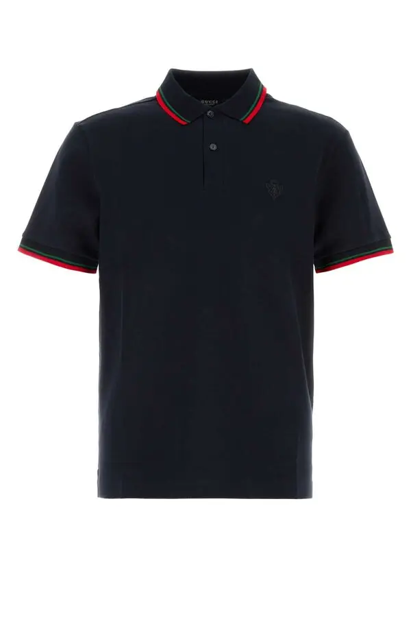 Gucci Midnight Stretch Piquet Polo Shirt - Blue