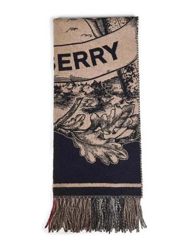 Burberry Archive Beige Gallant Knight Cashmere Scarf - Multicolor
