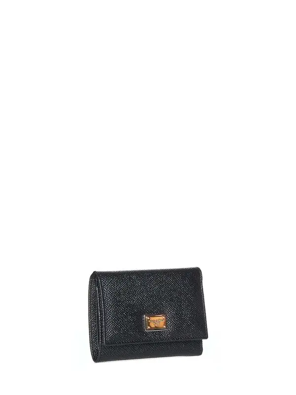 Dolce & Gabbana Black Dauphine Leather Wallet