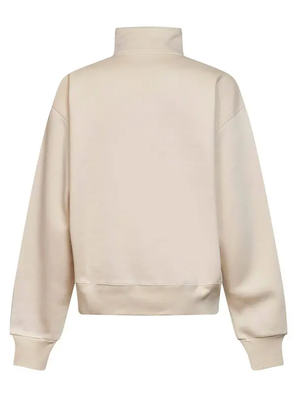 Jacquemus Beige Zipped-rollneck Sweatshirt - Multicolor