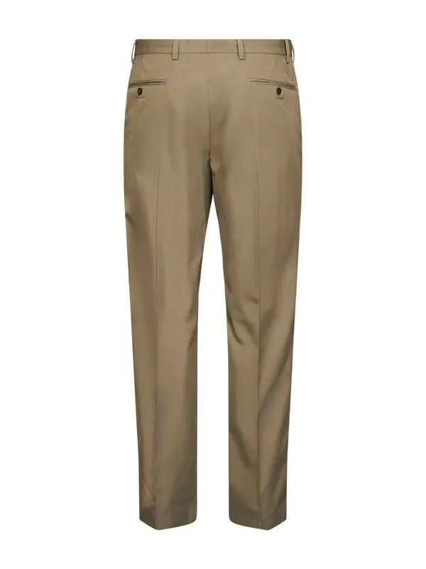 Prada Abbigliamento Clay Cotton Trousers With Key Ring